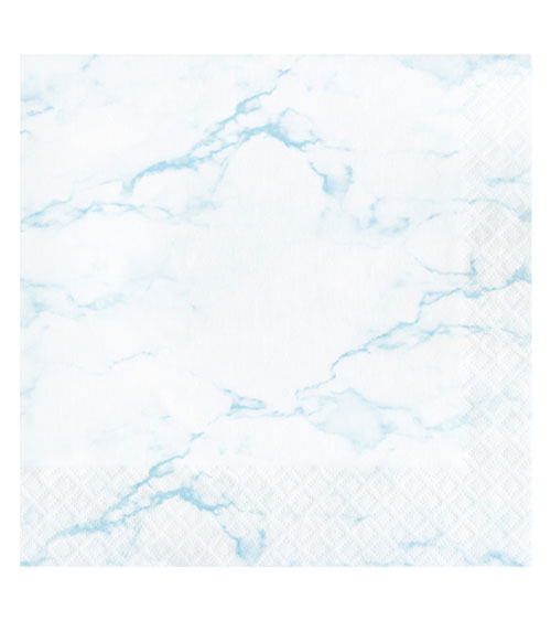 Hellblaue Babyparty Deko in Marmor-Optik